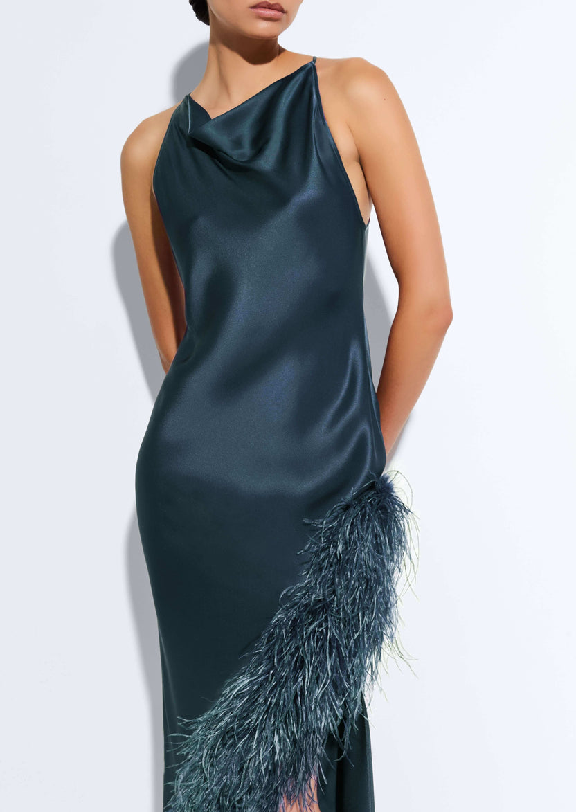 Dresses | Luxury Satin Maxi & Feather Dresses | LAPOINTE